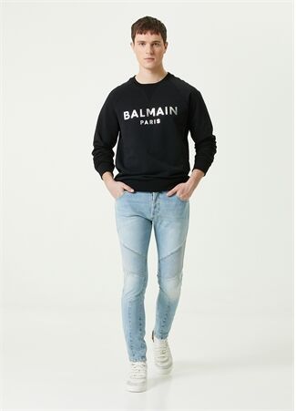 Balmain Erkek Slim Fit Mavi Jean Pantolon 3 US