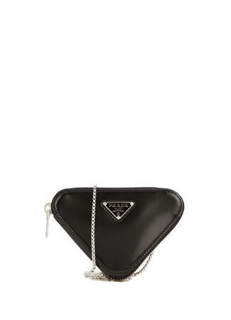 Prada Kadın Siyah Logo Detaylı Deri Çanta Eu