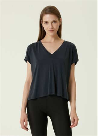 Beymen Club Kadın Gri V Yaka Basic T-shirt XS