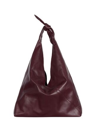 Jimba Kadın Lutetia Maxi Bordo Deri Çanta EU