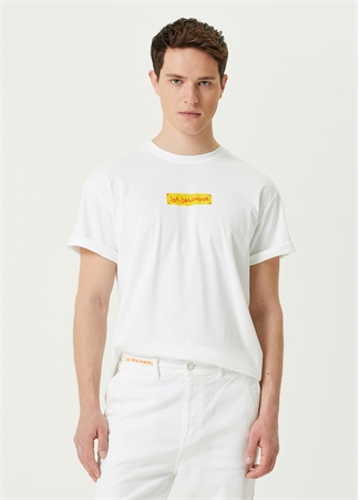 Les Benjamins Erkek Beyaz Bisiklet Yaka Logo Baskılı T-shirt L Eu Les Benjamins Erkek Beyaz Bisiklet Yaka Logo Baskılı T-shirt L Eu