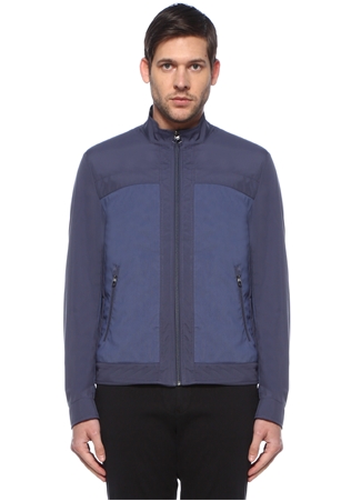 Palzileri Lab Erkek Mavi Dik Yaka Garni Detaylı Bomber Mont 52 IT Palzileri Lab Erkek Mavi Dik Yaka Garni Detaylı Bomber Mont 52 IT