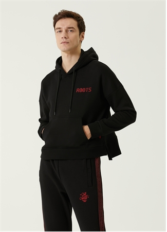 Cult of Cuddle Erkek RH Siyah Kapüşonlu Baskılı Oversize Sweatshirt S EU Cult of Cuddle Erkek RH Siyah Kapüşonlu Baskılı Oversize Sweatshirt S EU