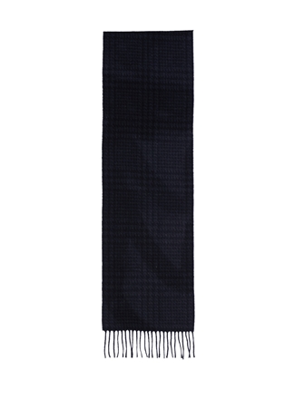 Eton Erkek Antrasit Kareli Püsküllü Yün Atkı Gri EU Eton Erkek Antrasit Kareli Püsküllü Yün Atkı Gri EU