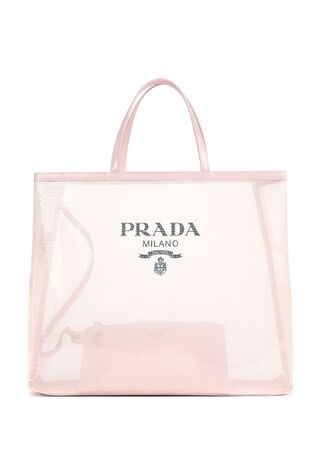 Prada Kadın Pembe Logolu El Çantası EU