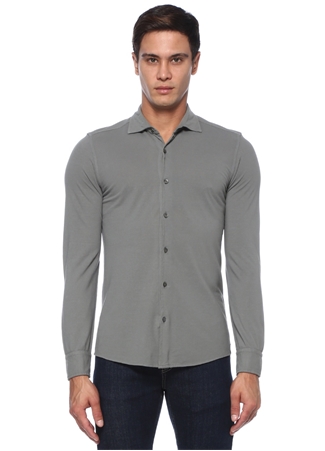 Drumohr Erkek Gri Polo Yaka Triko XXL EU