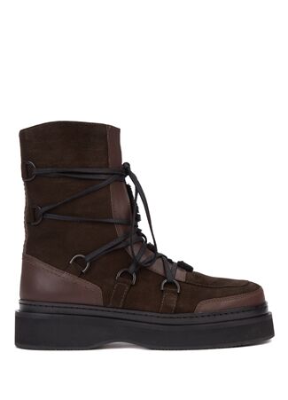 Beymen Club Kadın Kahverengi Deri Kar Botu 36