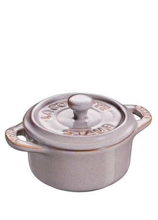 Staub Mini Cocotte Antik Gri Seramik Ten Rengicere Staub Mini Cocotte Antik Gri Seramik Ten Rengicere