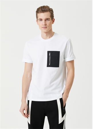 Neil Barrett Erkek Beyaz Bisiklet Yaka Basic T-shirt S EU Neil Barrett Erkek Beyaz Bisiklet Yaka Basic T-shirt S EU