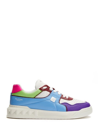 Valentino Garavani Erkek One Stud Colorblocked Deri Sneaker 40 Eu Valentino Garavani Erkek One Stud Colorblocked Deri Sneaker 40 Eu