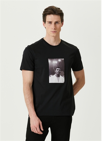 Limitato Erkek Siyah Figür Baskılı Basic T-shirt S Eu Limitato Erkek Siyah Figür Baskılı Basic T-shirt S Eu