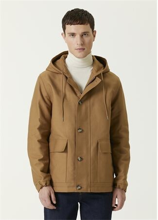 Sandro Erkek Kamel Kapüşonlu Parka Kahverengi M EU Sandro Erkek Kamel Kapüşonlu Parka Kahverengi M EU