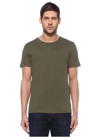 Beymen Collection Erkek Haki Flamlı T-shirt S IT
