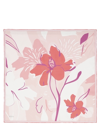 Beymen Kadın Pembe Floral Art Desen Twill İpek 90x90 cm Eşarp EU Beymen Kadın Pembe Floral Art Desen Twill İpek 90x90 cm Eşarp EU