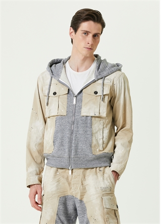 Dsquared2 Erkek Gri Bej Kapüşonlu Garnili Mont 46 It Dsquared2 Erkek Gri Bej Kapüşonlu Garnili Mont 46 It