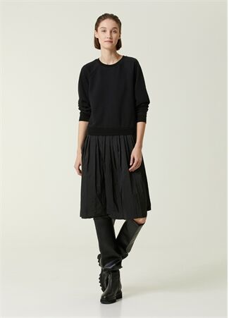 Beymen Collection Kadın Siyah Midi Jersey Elbise L