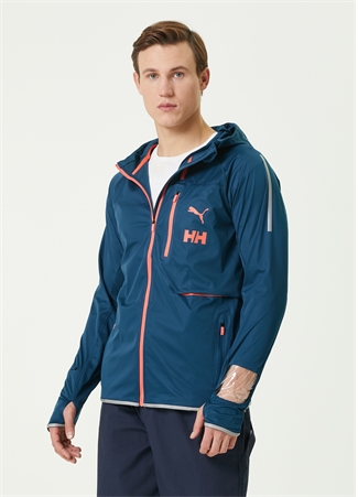 Puma Erkek X Helly Hansen Mavi Kapüşonlu Mont L Eu