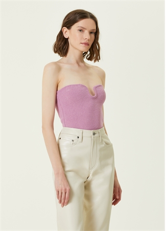 Nanushka Kadın Chrissie Pembe Straplez Bluz Xs Eu