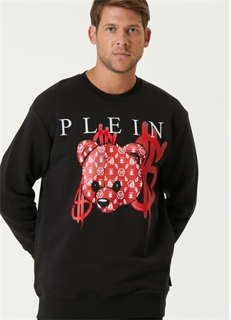 Philipp Plein Erkek Siyah Ayıcık Baskılı Logolu Sweatshirt Xl Eu Philipp Plein Erkek Siyah Ayıcık Baskılı Logolu Sweatshirt Xl Eu