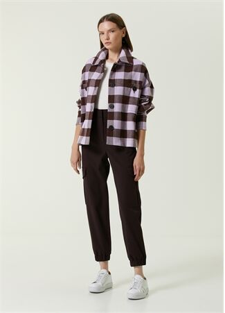 Palm Angels Kadın Kare Desenli Balon Kol Ceket 38 IT