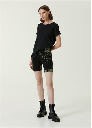 Allsaints Kadın Jamie Siyah Yeşil Biker Şort 0 UK Allsaints Kadın Jamie Siyah Yeşil Biker Şort 0 UK