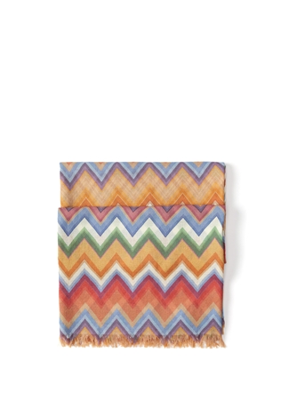 Missoni Home Colorblocked Zikzak Dokulu Yün Throw Çok Renkli Missoni Home Colorblocked Zikzak Dokulu Yün Throw Çok Renkli
