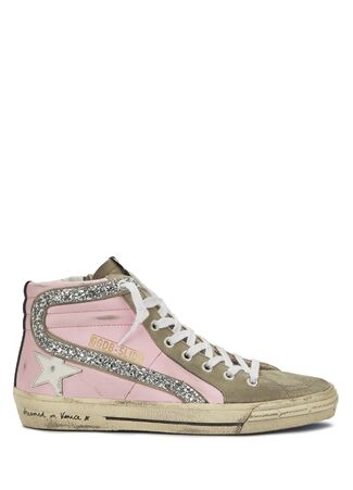 Golden Goose Kadın Pembe Logolu Eskitme Dokulu Sneaker 39 EU