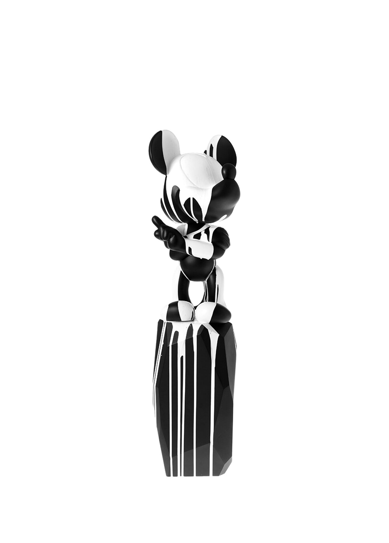 Leblon Delienne - Large Mickey Rock Arik Levy Black Sculpture