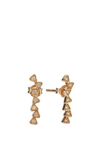 Collection-Ruel Design Kadın Pırlantalı Altın Rengi Küpe EU Collection-Ruel Design Kadın Pırlantalı Altın Rengi Küpe EU