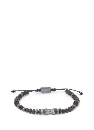 Academia Erkek Siyah Taşlı Bileklik EU IT