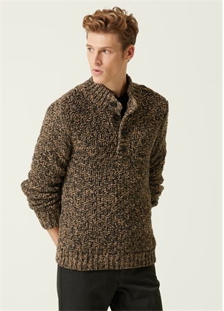 Beymen Collection Erkek Kamel Yakası Düğmeli Kazak Kahverengi L EU Beymen Collection Erkek Kamel Yakası Düğmeli Kazak Kahverengi L EU