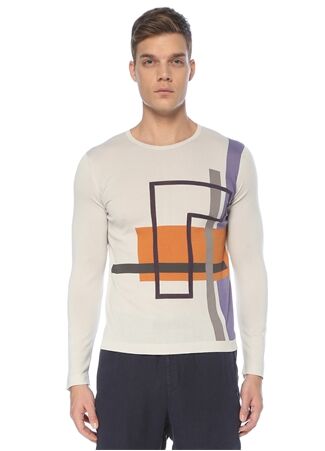 Pal Zileri Erkek Gri Bisiklet Yaka Jakarlı Kazak 54 IT