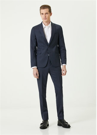 Beymen Club Erkek Slim Fit Indigo Yün Flanel Takım Elbise Mavi 46 Beymen Club Erkek Slim Fit Indigo Yün Flanel Takım Elbise Mavi 46