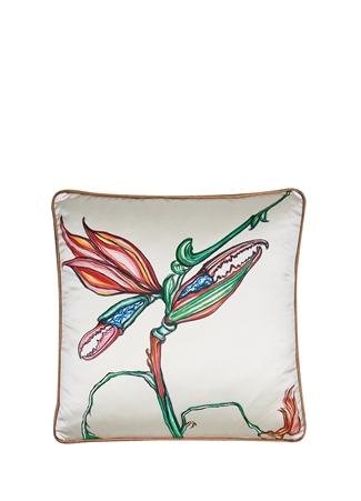 Alpaq Studio Starliçe İpek Üzerine El Boyaması Yastık Bej Alpaq Studio Starliçe İpek Üzerine El Boyaması Yastık Bej