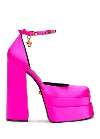 Versace Kadın Pembe Taş Detaylı Topuklu Ayakkabı 36.5 EU