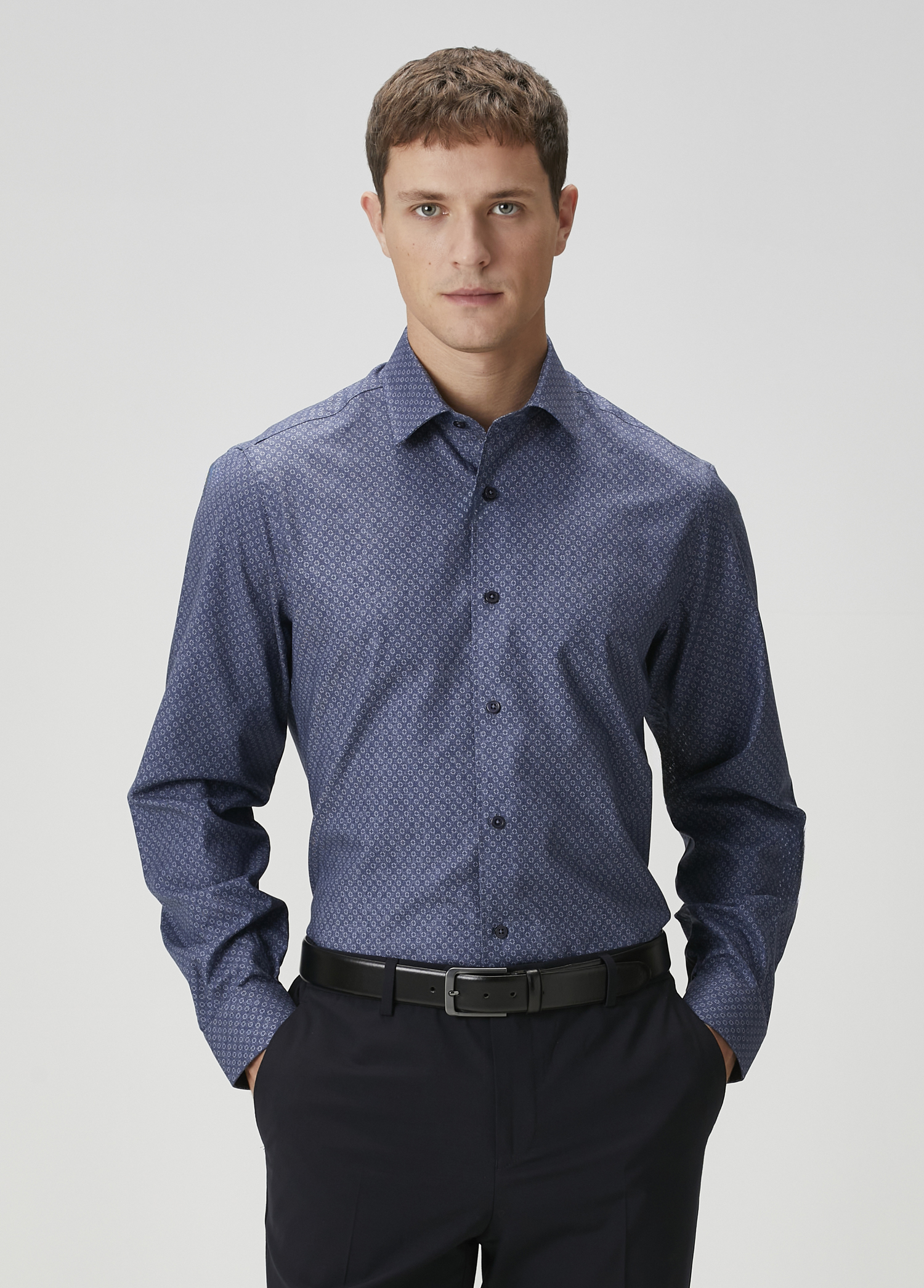 Beymen Collection Lacivert Erkek Custom Fit Lacivert Gömlek 1811160 ...