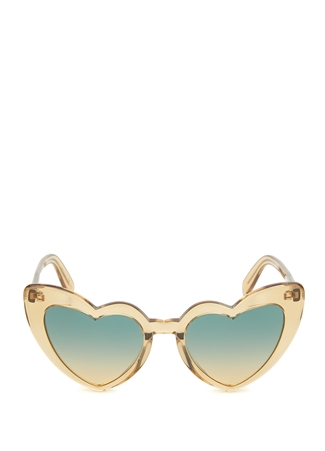 Kadın Gold Kalp Formlu Güneş Gözlüğü Altın Rengi EU Kadın Gold Kalp Formlu Güneş Gözlüğü Altın Rengi EU