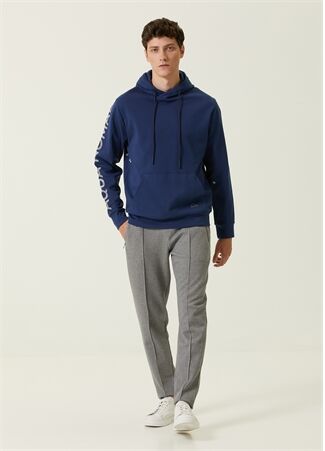 Bassigue Erkek Gri Paçası Lastikli Eşofman Altı S EU