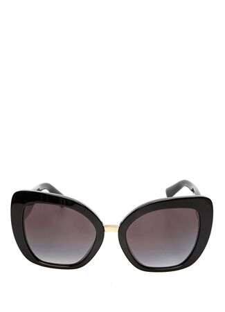 Valentino Kadın Siyah Cat Eye Formlu Güneş Gözlüğü Altın Rengi 54 EU