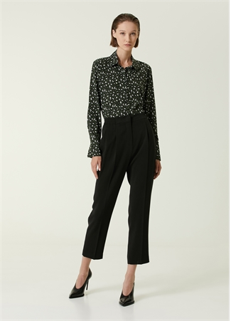 Beymen Collection Kadın Siyah Pilili Havuç Pantolon 34