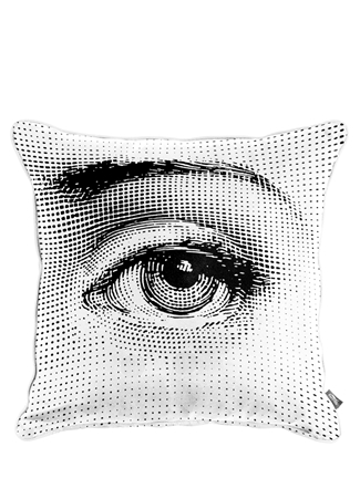 Fornasetti Cushion Tema e Variazioni n° 397 Dekoratif Yastık Siyah Fornasetti Cushion Tema e Variazioni n° 397 Dekoratif Yastık Siyah