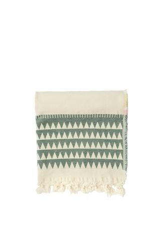 Devotion Haki Etnik Desenli Havlu Pembe