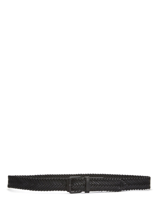 Beymen Club Erkek Siyah Örgü Dokulu Deri Kemer 90 Beymen Club Erkek Siyah Örgü Dokulu Deri Kemer 90