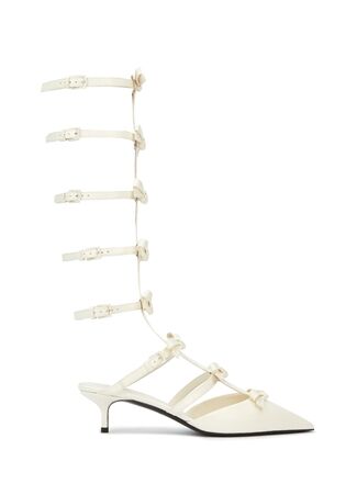 Valentino Garavani Kadın Beyaz Deri Topuklu Ayakkabı 36 EU