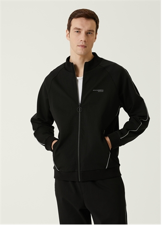 Academia Erkek Siyah Dik Yaka Logolu Reflektif Şeritli Sweatshirt S EU Academia Erkek Siyah Dik Yaka Logolu Reflektif Şeritli Sweatshirt S EU