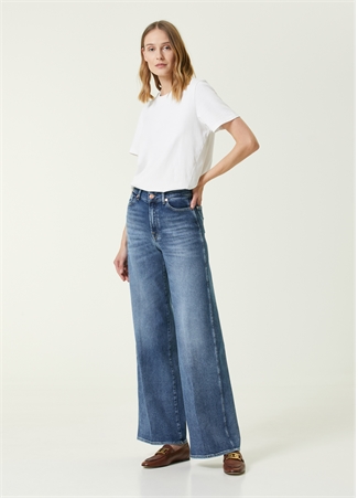 7 For All Mankind Kadın Lotta Flared Mavi Jean Pantolon 30 US 7 For All Mankind Kadın Lotta Flared Mavi Jean Pantolon 30 US