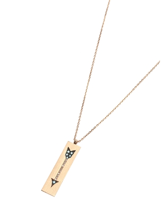 Collection-Ruel Design Kadın Rose Gold Pırlantalı Ok İşlemeli Altın Rengi Kolye EU Collection-Ruel Design Kadın Rose Gold Pırlantalı Ok İşlemeli Altın Rengi Kolye EU