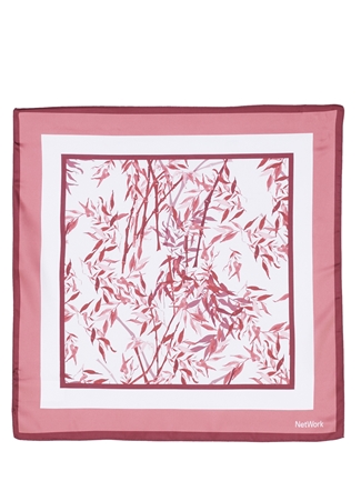 Network Kadın Kırmızı Beyaz Desenli Fular EU Network Kadın Kırmızı Beyaz Desenli Fular EU