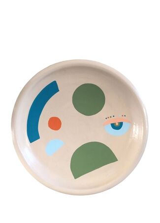 Eye Sicilia Mandarin Melana Karışık Desenli Dekoratif Tabak Bej