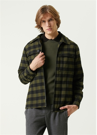 Beymen Club Erkek Yeşil Siyah Ekose Desenli Dış Gömlek Haki M Beymen Club Erkek Yeşil Siyah Ekose Desenli Dış Gömlek Haki M
